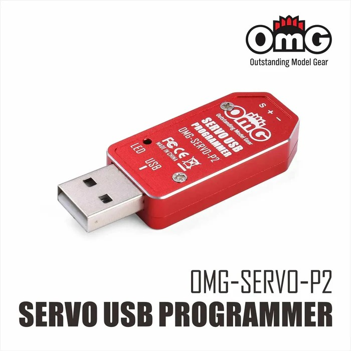OMG USB V2 Aluminum Servo Programming Card RED - OMG-SERVO-P2/RD – Rckitout