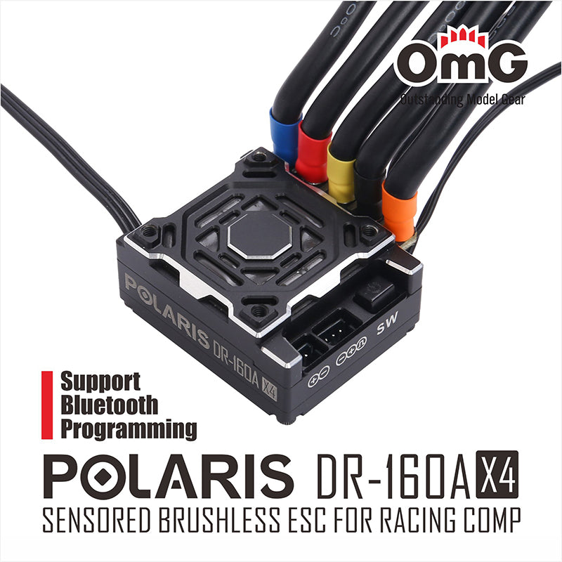 OMG POLARIS 160A Sensored Brushless ESC BLACK - OMG-POLARIS DR-160AX4 ...