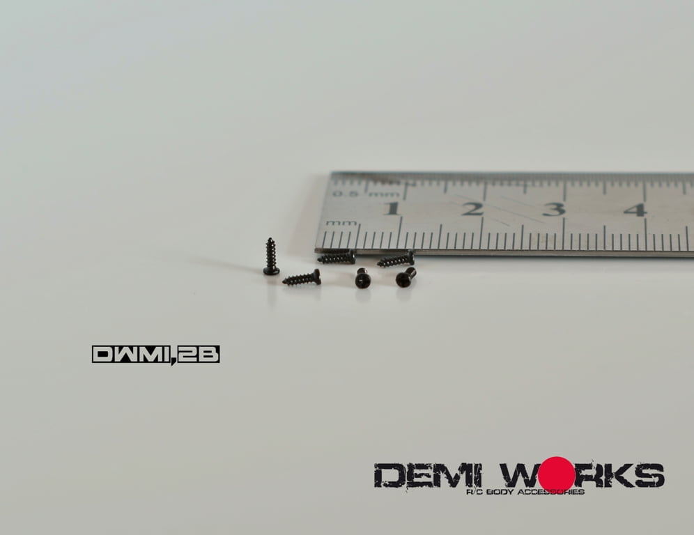 Demi Works M1,2 x4mm Micro Size Self Tapping Screw Black - DWM1,2B ...