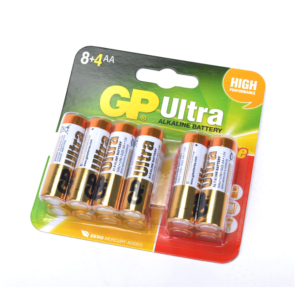 GP ALKALINE AA PENCELL 8+4 Pack - G719 – Rckitout